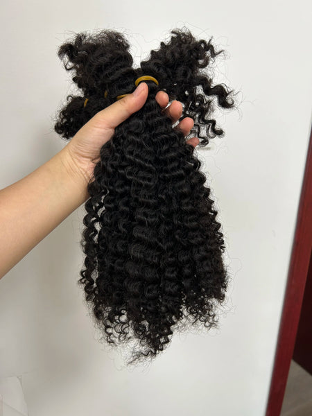 Afro Kinky Curly Locks Hair Extensions Microlocs Human Braiding Hair B ...
